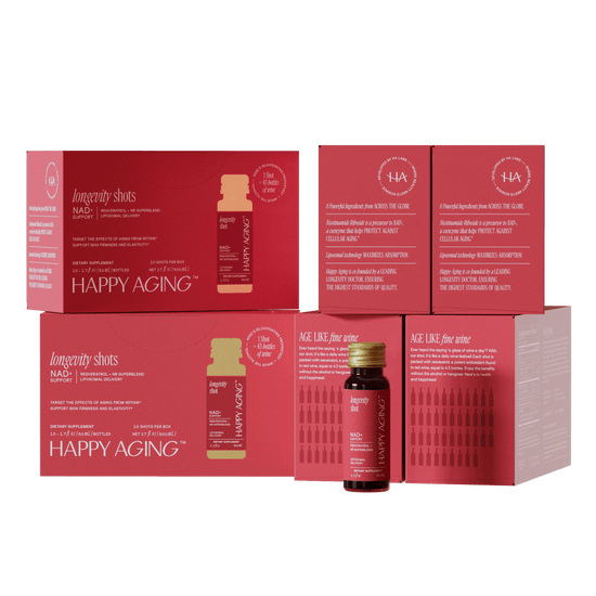 Happy Aging | Longevity Shots for Healthy Aging – Boost Energy and Vitality